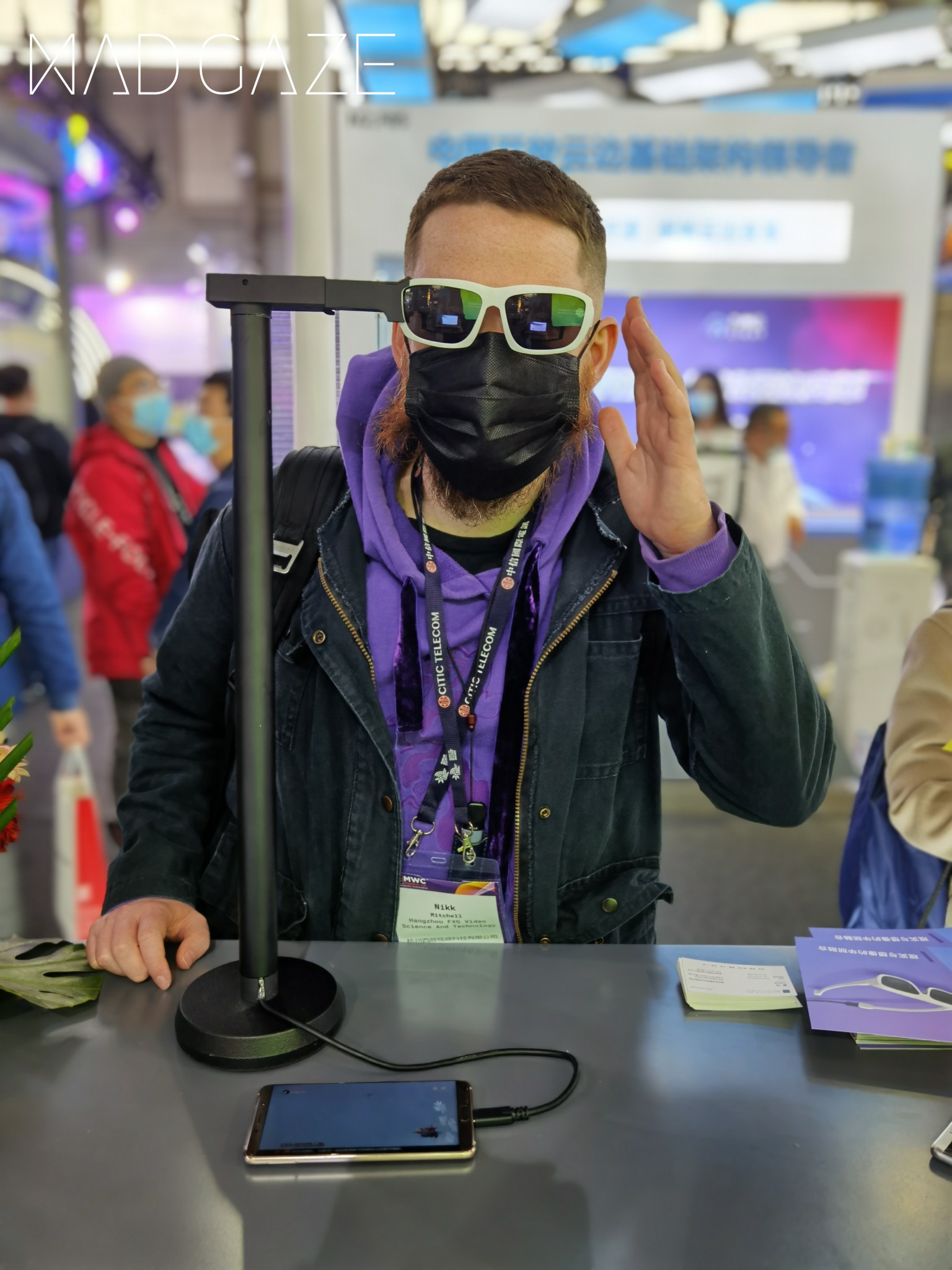 MAD Gaze携最新核心技术产品GLOW出席2021MWC上海展_VR陀螺